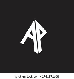 Ap Logo Monogram Standout Triangle Shape Stock Vector (Royalty Free ...