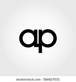 Ap Lowercase Logo Black Interrelated Stock Vector (Royalty Free ...