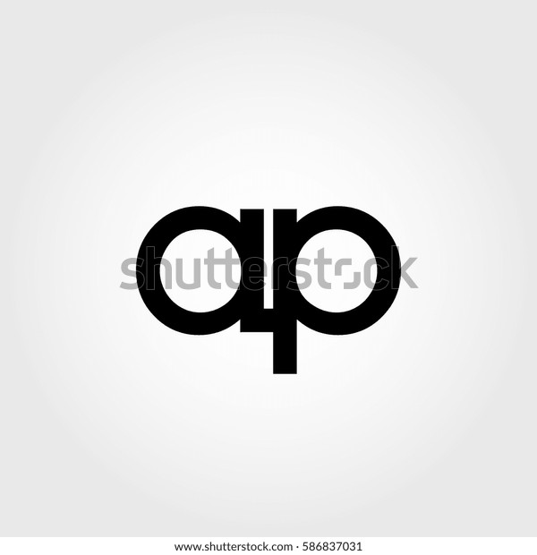 Ap Lowercase Logo Black Interrelated Stock Vector (Royalty Free ...