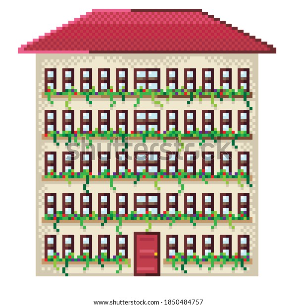 Apartment Pixel Art Condo Pixel Art Stock Vector (Royalty Free ...