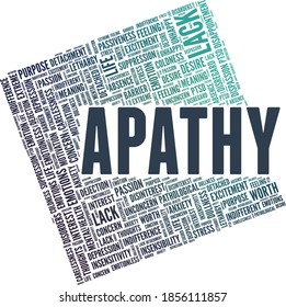Apathy Vector Illustration Word Cloud Isolated Stock Vector (Royalty ...