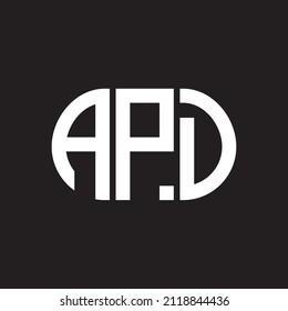 Apd Letter Logo Design On Black Stock Vector (Royalty Free) 2118844436 ...