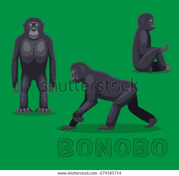 Ape Bonobo Cartoon Vector Illustration Stock Vector (Royalty Free ...