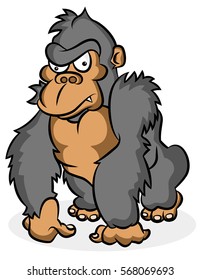 Cartoon Gorilla Vector Clip Art Illustration Stock Vector Royalty Free