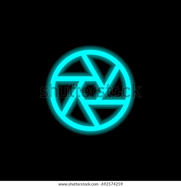 Aperture Blue Glowing Neon Ui Ux Stock Vector (Royalty Free) 692574259 ...