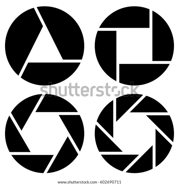Aperture Camera Lens Symbol Pictogram 4 Stock Vector (Royalty Free ...