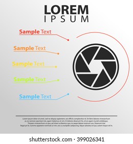 Aperture Icon Infographics Template Stock Vector (Royalty Free ...