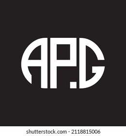 Apg Letter Logo Design On Black Stock Vector (Royalty Free) 2118815006 ...