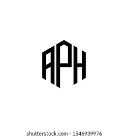 Aph Letter Logo Design Polygon Monogram: vector de stock (libre de ...