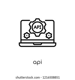 Api Icon Trendy Modern Flat Linear Stock Vector (Royalty Free) 1216508851