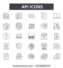 Api Line Icons Web Mobile Design Stock Vector (Royalty Free) 1343808194 ...