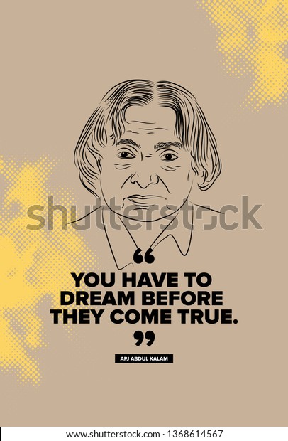 Apj Abdul Kalam Sketch Vector Illustration Stock Vector (Royalty Free ...