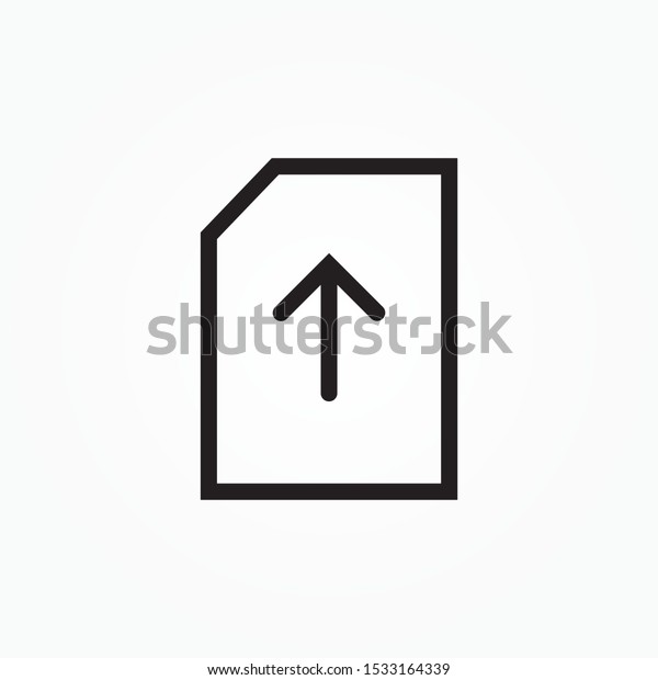 Apload Document Sign Line Icon Stock Vector (Royalty Free) 1533164339 ...