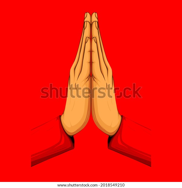 Apologetic Hand Symbol Detailed Symbol Vector Stock Vector (Royalty ...