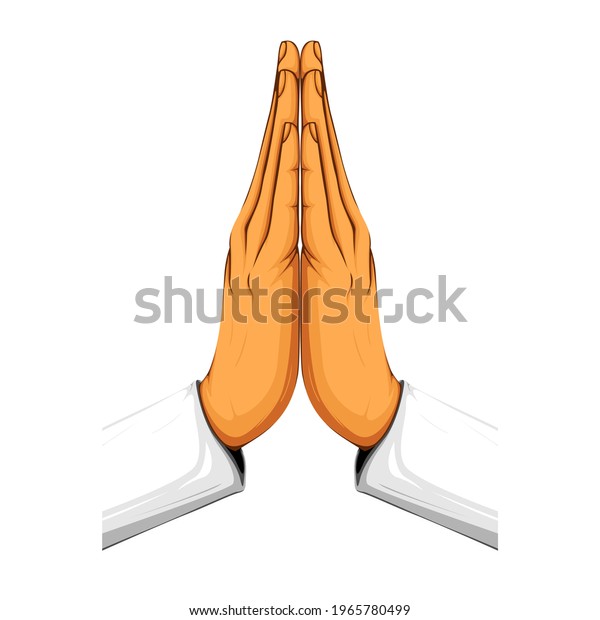 Apologetic Hand Symbol Vector Isolated On Stock Vector (Royalty Free ...