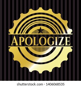 Apologize Gold Badge Emblem Vector Illustration Stock Vector (Royalty ...