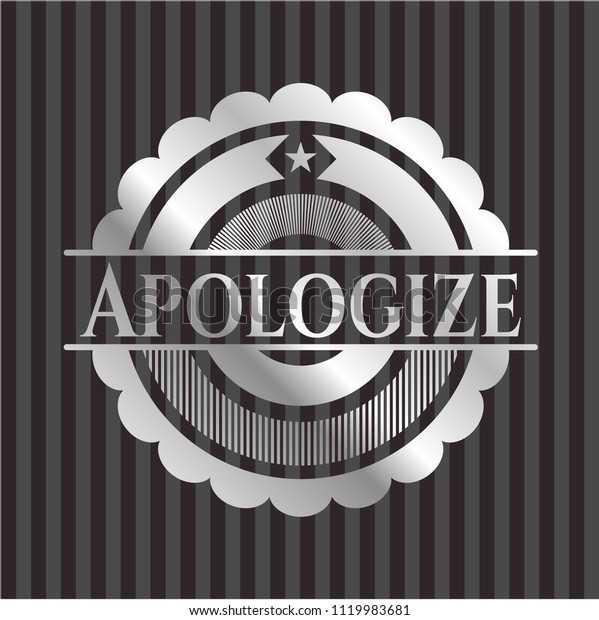 Apologize Silvery Shiny Badge Stock Vector (Royalty Free) 1119983681 ...