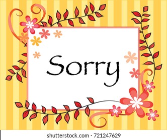 Apology Card Sorry Stock Vector (Royalty Free) 721247629 | Shutterstock