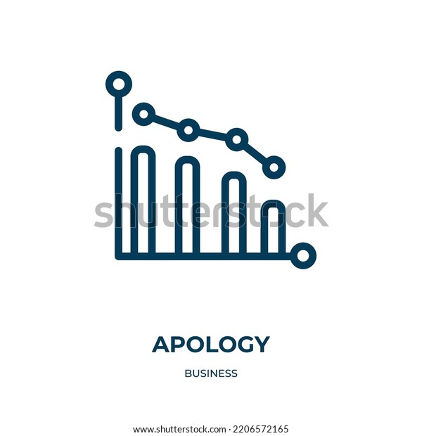 Apology Icon Linear Vector Illustration Business Stock Vector (Royalty ...