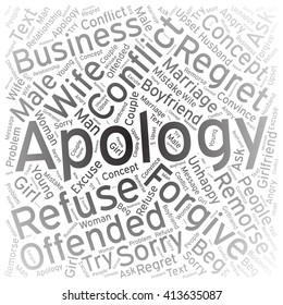 Apology Word Cloud Art Background Stock Vector (Royalty Free) 413635087 ...