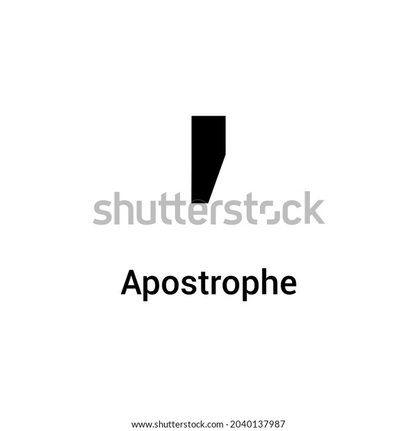 Apostrophe English Grammar Vector Illustration Stock Vector (Royalty ...