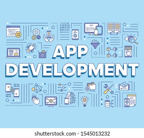 App Development Word Concepts Banner Mobile Stock Vector (Royalty Free ...