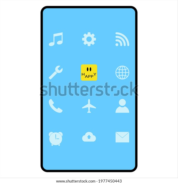 App Icon Vector Design Happy App Stock Vector (Royalty Free) 1977450443 ...
