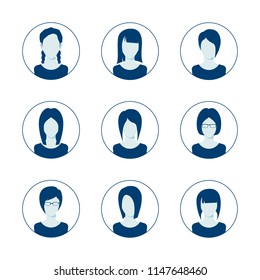 App Profile Anonymous User Icon Set Stock Vector (Royalty Free ...