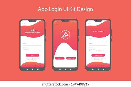 App Sign Log Screen Uiux Design Stock Vector (Royalty Free) 1749499919 ...