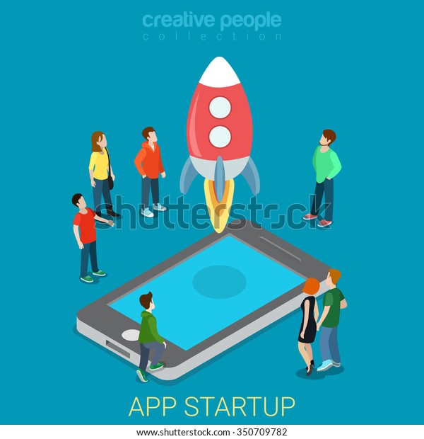 App Startup Mobile Launching Process Flat Stock Vector (Royalty Free ... App Startup Mobile Launching Process Flat Stock Vector (Royalty Free ...