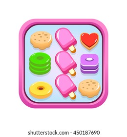 App Store Match 3 Game Icon Stock Vector (Royalty Free) 450187690 ...
