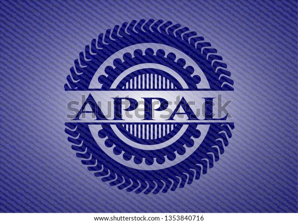 Appal Emblem Denim Texture Stock Vector (Royalty Free) 1353840716