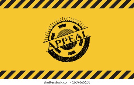 Appeal Inside Warning Sign Black Grunge Stock Vector (Royalty Free ...