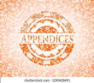 Appendices Orange Mosaic Emblem Background Stock Vector (Royalty Free ...
