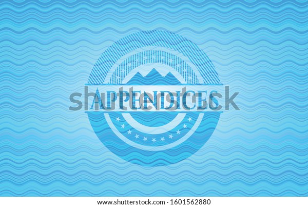 Appendices Sky Blue Water Wave Badge Stock Vector (Royalty Free ...