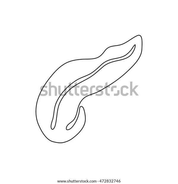Appendicitis Icon Outline Style Isolated On Stock Vector (Royalty Free ...