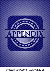 Appendix Emblem Denim High Quality Background Stock Vector (Royalty ...