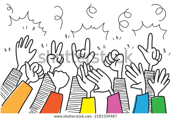 Applause Drawing Color Vector Illustration Stock Vector (Royalty Free ...