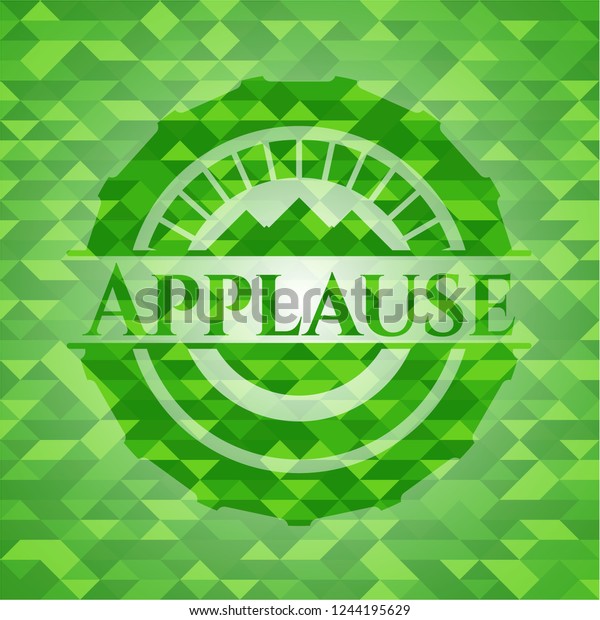 Applause Green Emblem Triangle Mosaic Background Stock Vector (Royalty ...