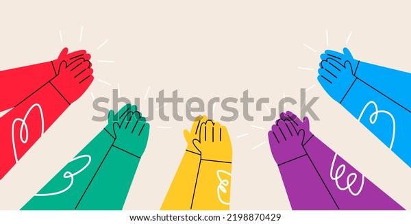 Applause Group People Hands Clap Congratulations Stock Vector (Royalty ...