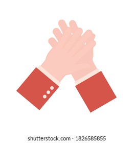 Applause Hand Sign Language Flat Style Stock Vector (Royalty Free ...