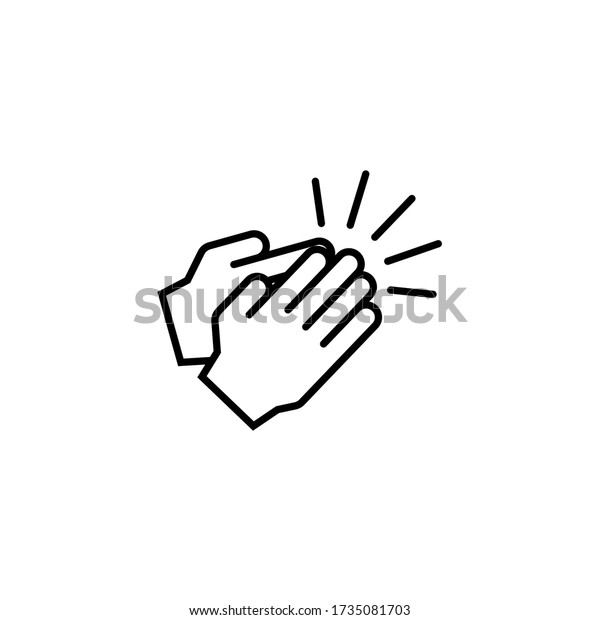 Applause Icon Cheering Clapping Ovation Symbol Stock Vector (Royalty ...