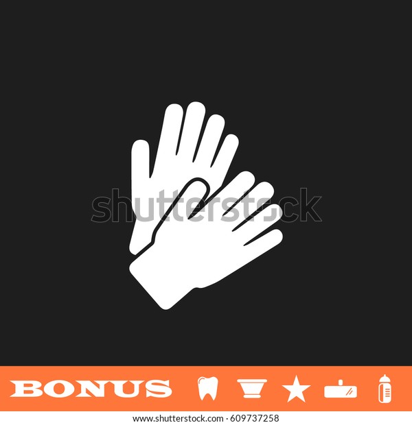 Applause Icon Flat White Pictogram On Stock Vector (Royalty Free ...