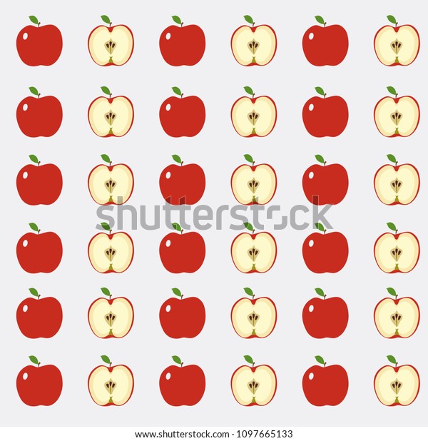 Apple Background Vector Image Stock Vector (Royalty Free) 1097665133 ...