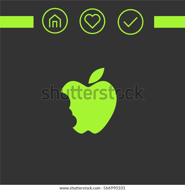 Apple Bitten Logo Designgraphic Imagesimple Icon Stock Vector (Royalty ...
