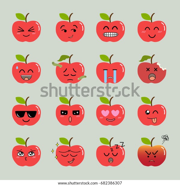 Apple Cartoon Vector Apple Character Design Stock Vector (Royalty Free ...