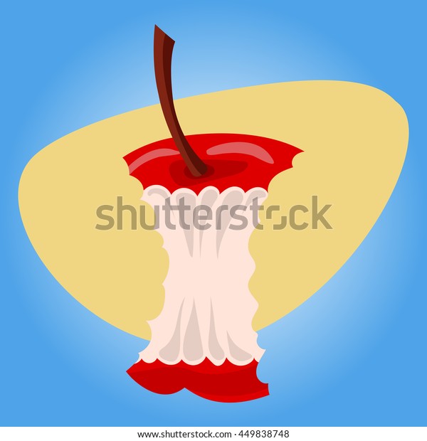 Apple Core Colorful Icon Stock Vector (Royalty Free) 449838748 ...