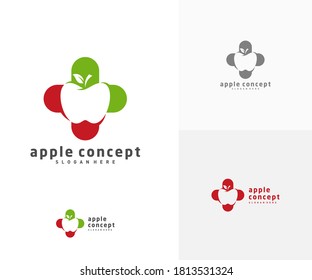 Apple Health Logo Design Vector Template Stock Vector (Royalty Free ...