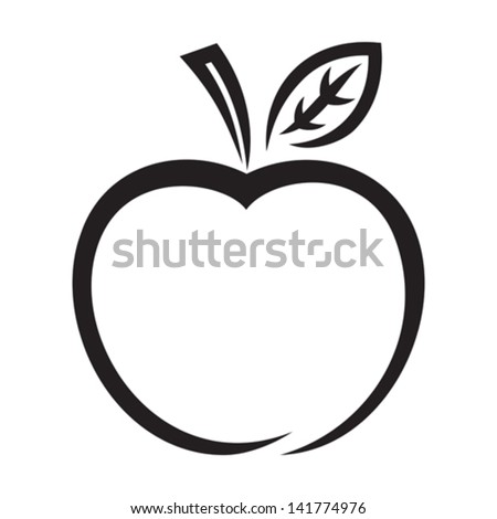 Black And White Clipart Of Apple | Free download on ClipArtMag