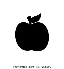 Apple Icon Black Icon On White Stock Vector (Royalty Free) 1577208550 ...